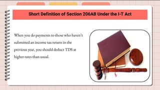 Filing Process for Section 206AB & 206CCA Using Gen TDS Software | PPT