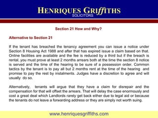 Section 21 - How and Why? | PPT | Real Estate Renting and Leasing ...