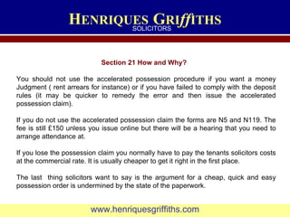 Section 21 - How and Why? | PPT | Real Estate Renting and Leasing ...