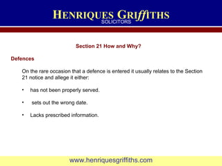 Section 21 - How and Why? | PPT | Real Estate Renting and Leasing ...