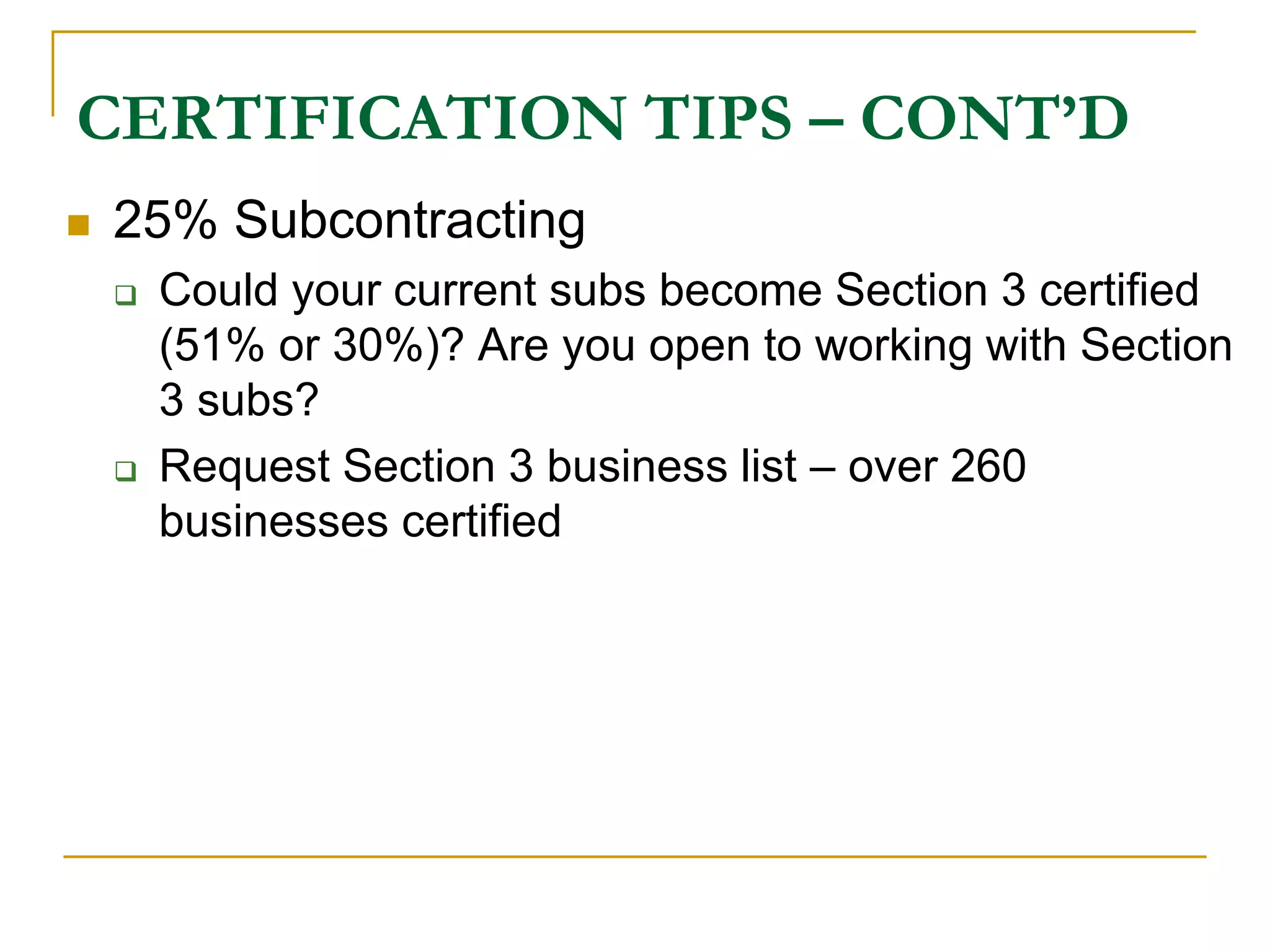 Section 3 Certification - City of St Paul | PDF