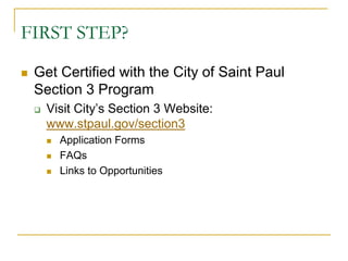 Section 3 Certification - City of St Paul | PDF