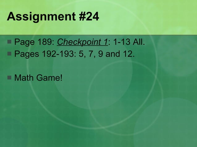 Section 4.5 Plus Warm Ups | PPT | Desserts and Baking | Food & Drink