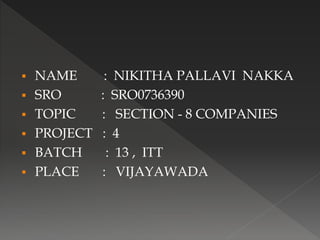 SECTION -8 B-13.pptx non profitable organization | PPTX