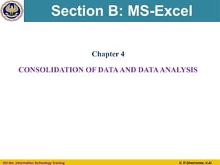 Basics of Microsoft excel 2010-Chapter-4 | PPT