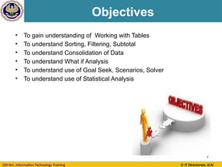 Basics of Microsoft excel 2010-Chapter-4 | PPT