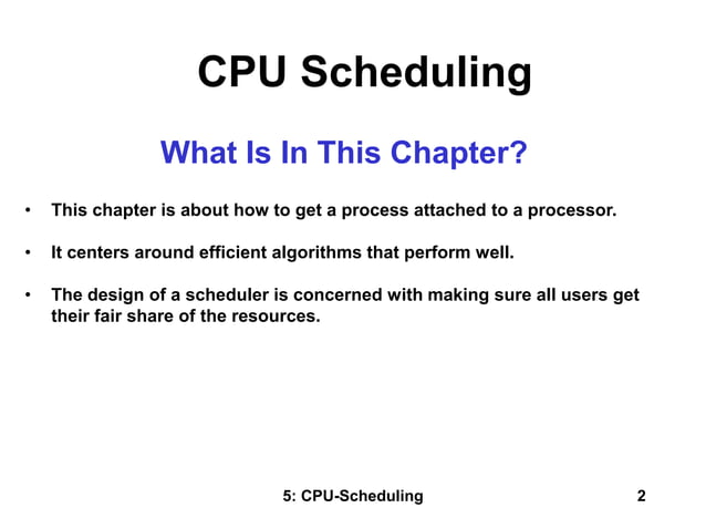 CPU Scheduling | PPT