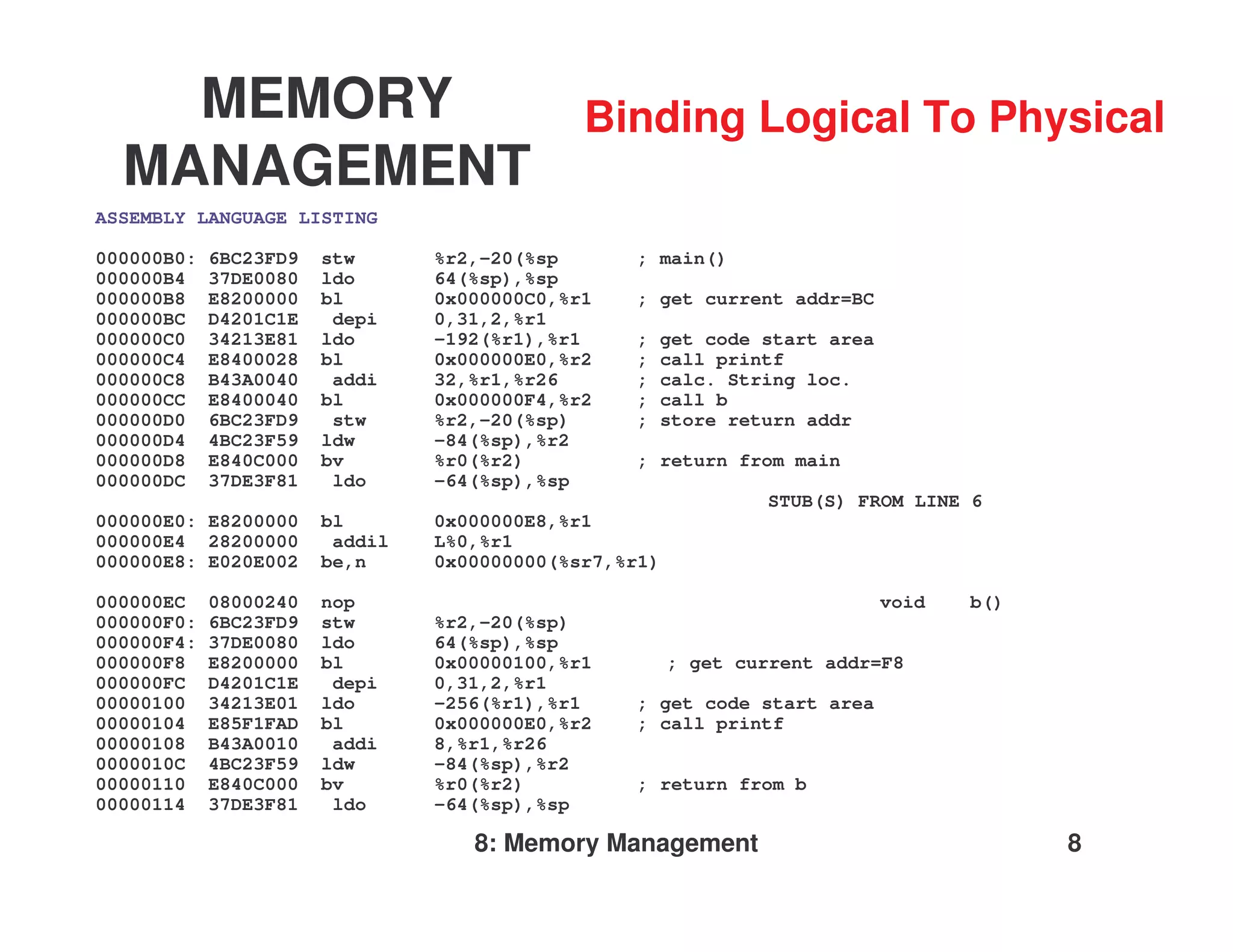 Section08 memory management | PDF