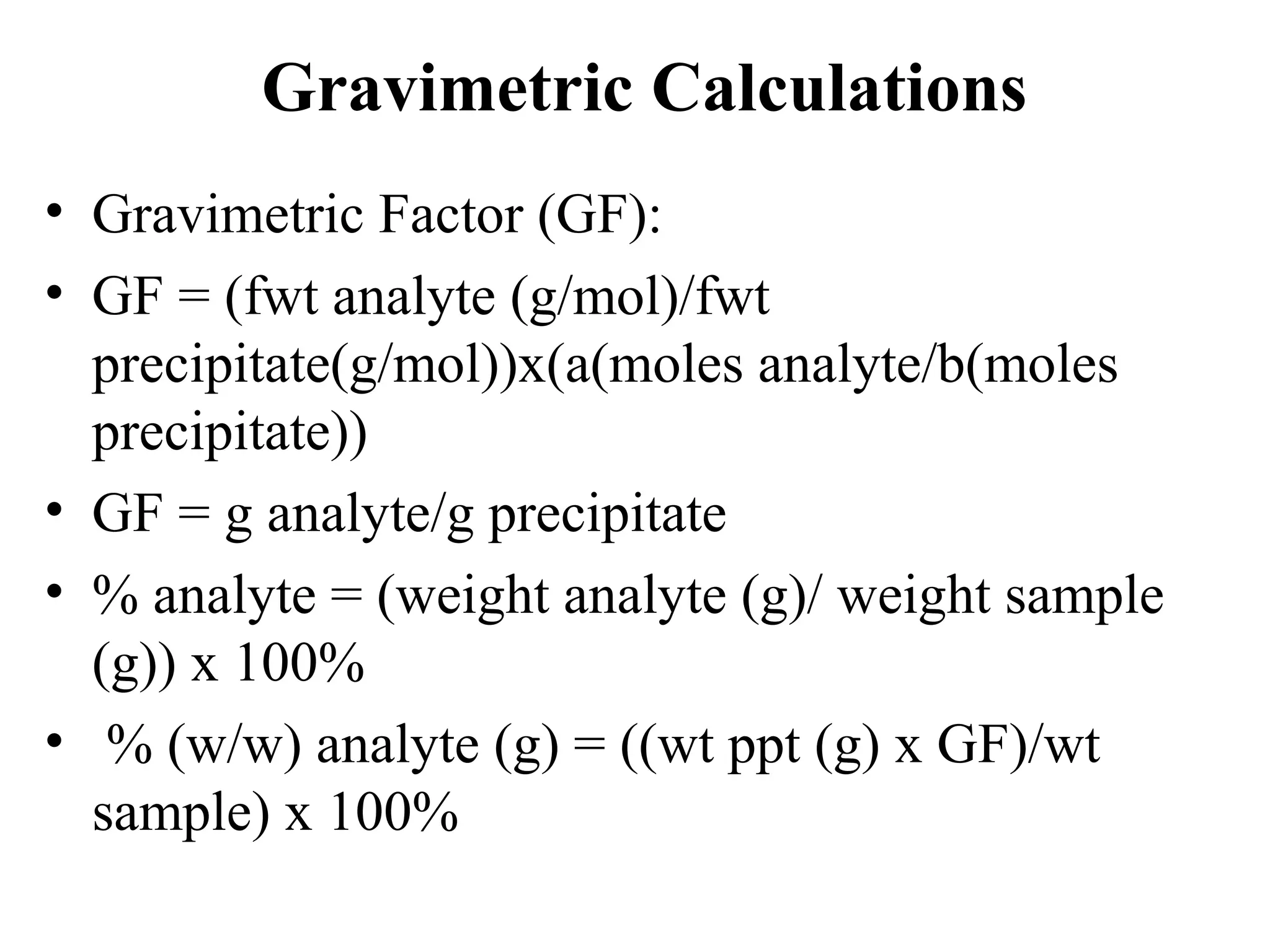 Section 09 gravimetric analysis and precipitation titrations | PPT