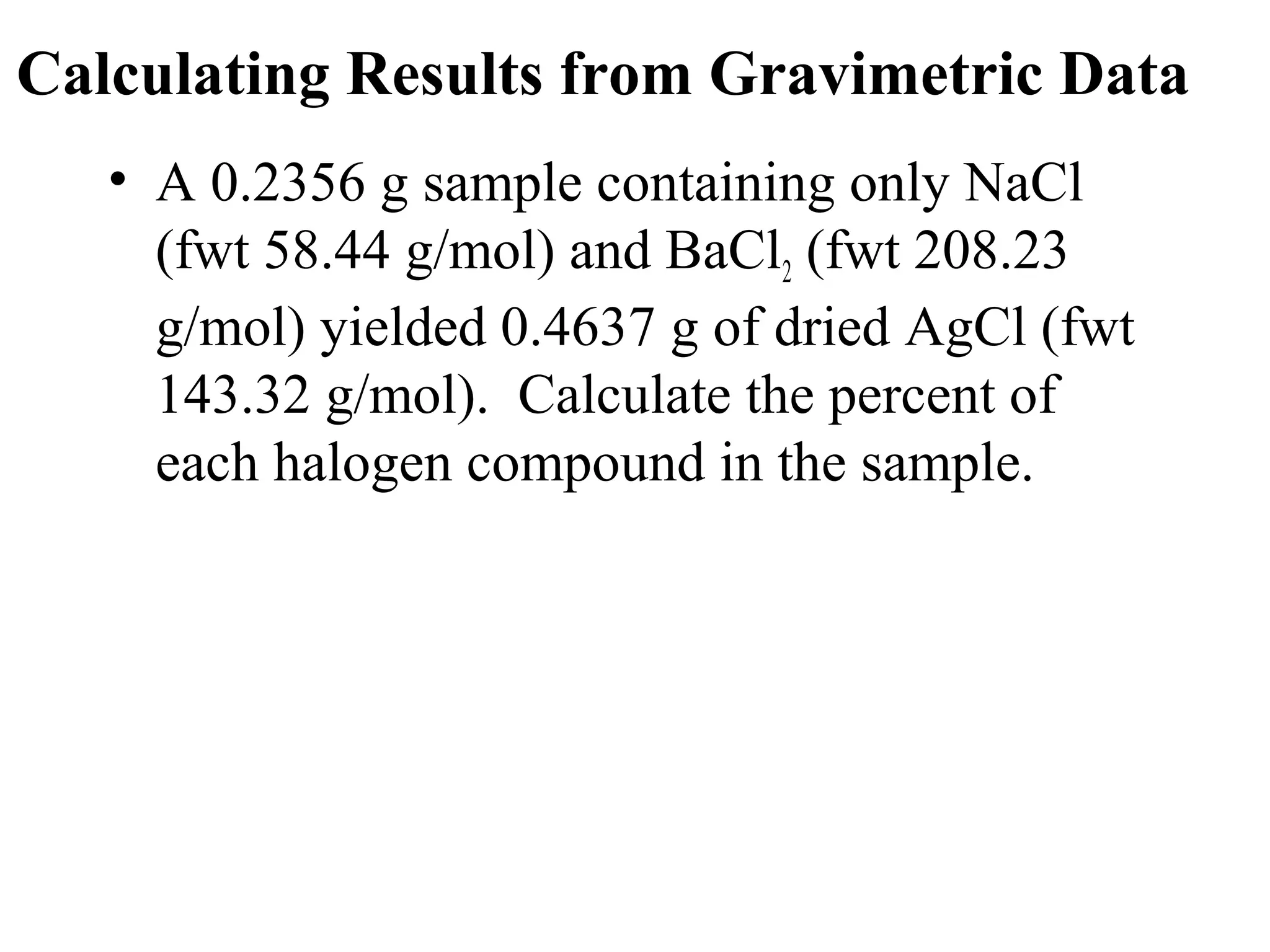 Section 09 gravimetric analysis and precipitation titrations | PPT