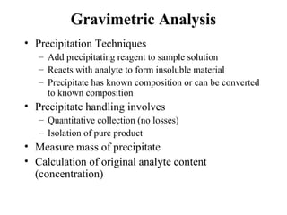 Section 09 gravimetric analysis and precipitation titrations | PPT