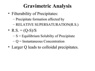 Section 09 gravimetric analysis and precipitation titrations | PPT