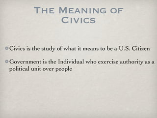 Chapter 1 Section 1 | ZIP | Civic affairs | Politics