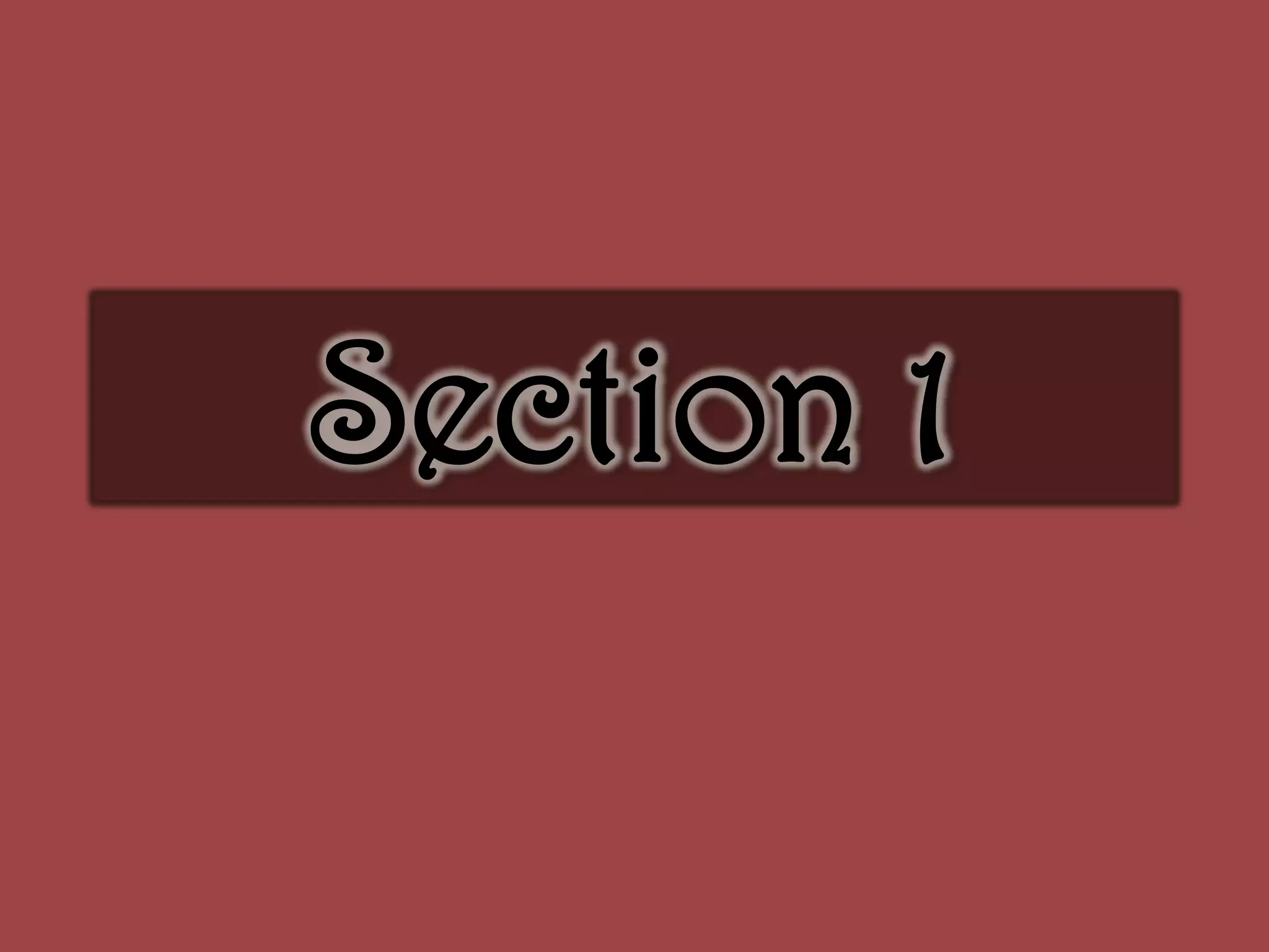 Section 1 | PPT