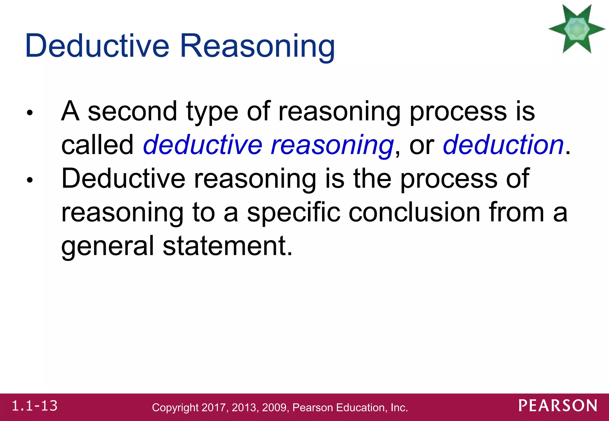 Section 1.1 inductive & deductive reasoning | PPTX