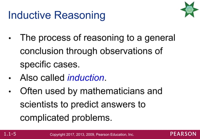 Section 1.1 inductive & deductive reasoning | PPT