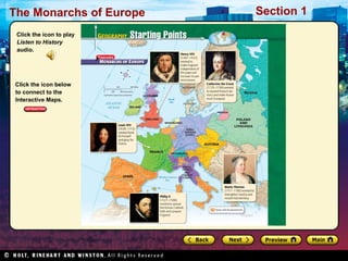 Monarchs of Europe English Social Studies.ppt