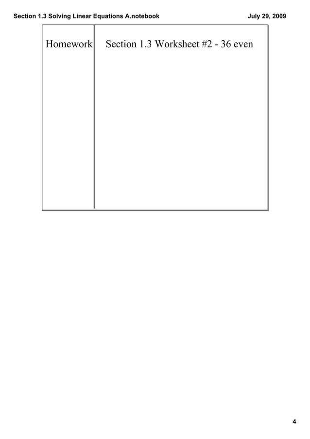 Section 1.3 Solving Linear Equations A | PDF | Physics | Science