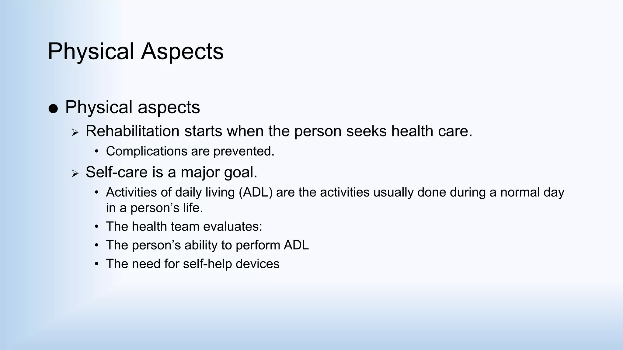 Section 1 assisting with rehabilitation and restorative nursing care-1 | PPTX