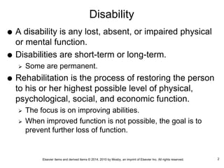 Section 1 assisting with rehabilitation and restorative nursing care | PPTX