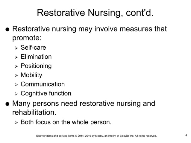 Section 1 assisting with rehabilitation and restorative nursing care | PPT