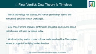 Section1 - Chapter 2 - The Dow Theory - CMT Level 1 Short Notes | PPTX