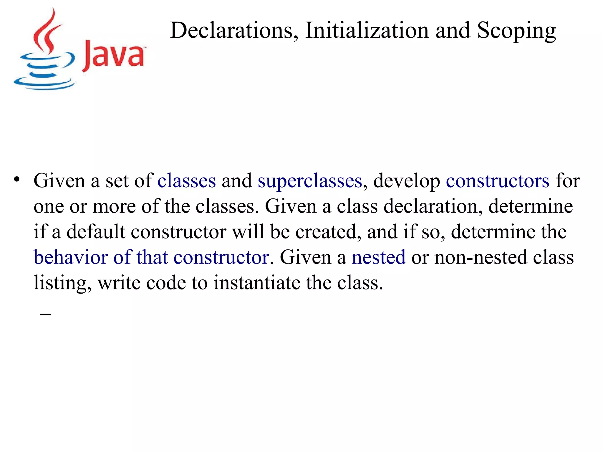 Section 1 declarations, initialization and scoping | PDF
