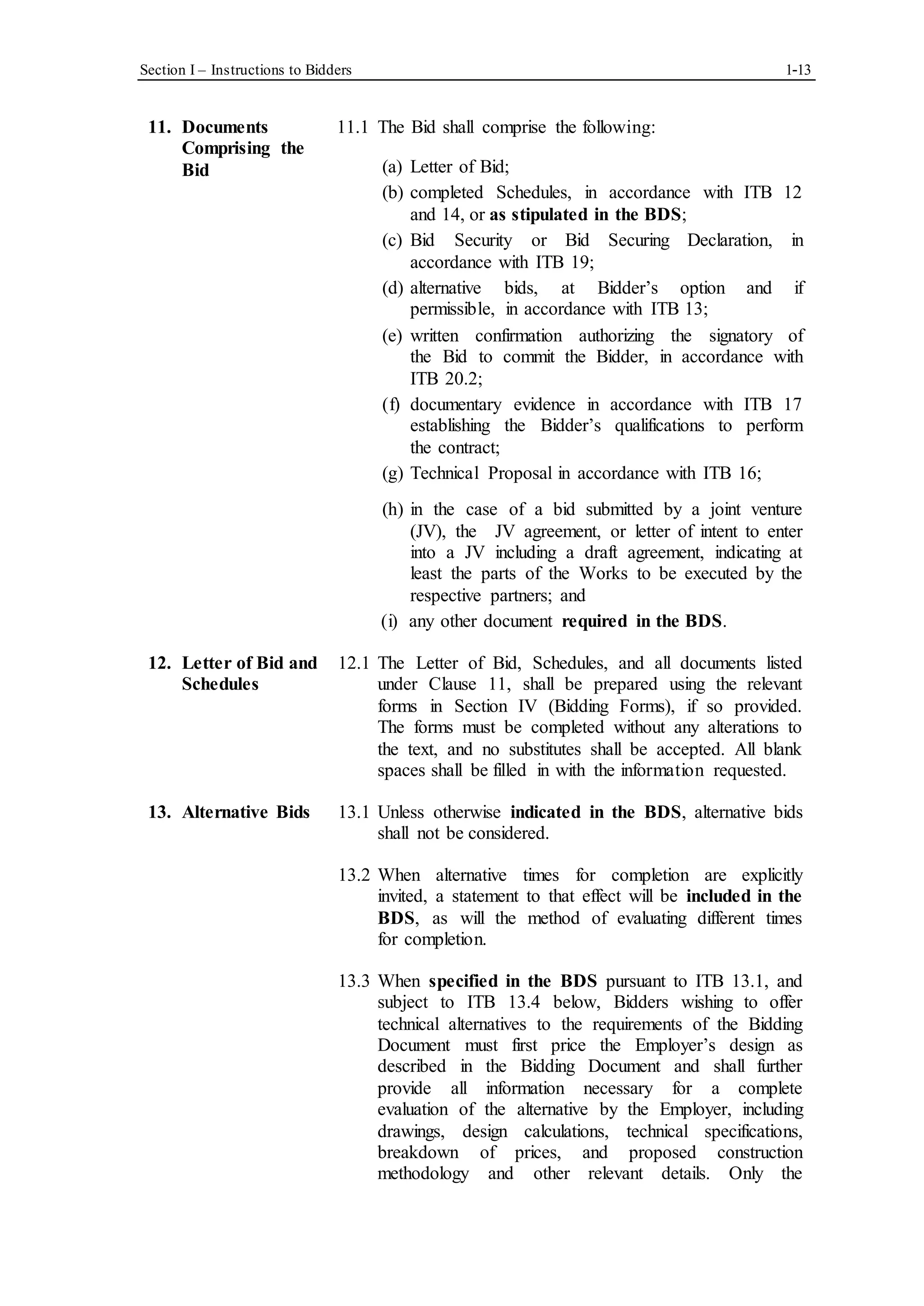 Section1 instructions to bidders | DOCX