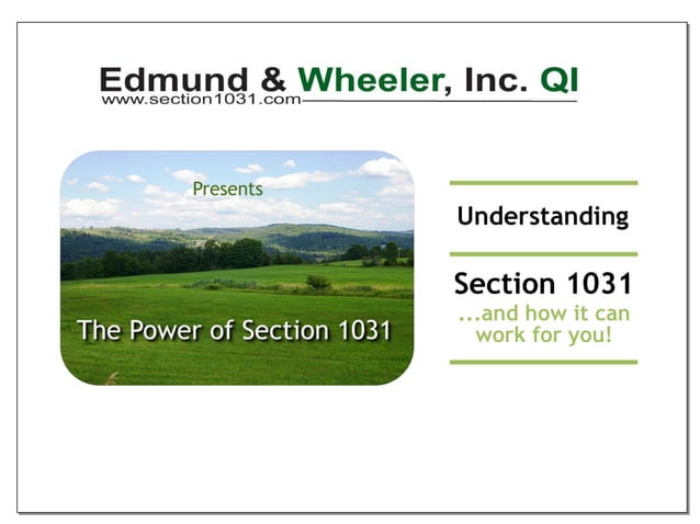 Section 1031 For Clients | PPT