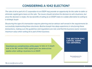 Section 1042 Capital Gains Tax Deferral | PDF