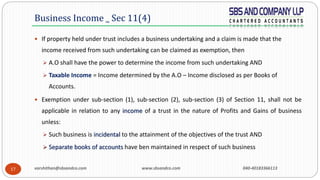 EXEMPTION U/S 11 OF INCOME TAX ACT,1961 | PPTX