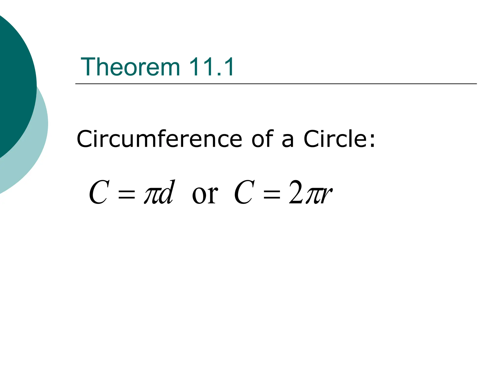 Section 11.1 Circumference Arc Length.ppt