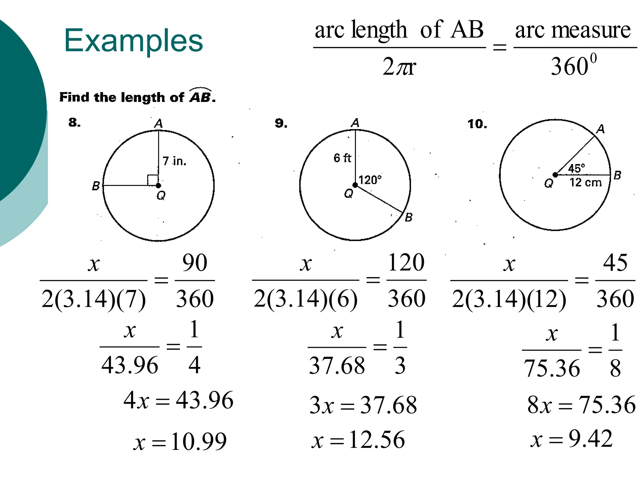 Section 11.1 Circumference Arc Length.ppt