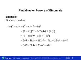 Section 12.6 special products | PPT