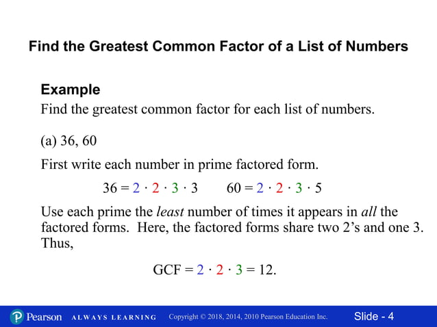 Section 13.1 greatest common factor; factoring by grouping | PPT