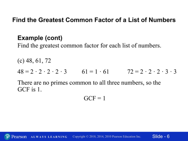 Section 13.1 greatest common factor; factoring by grouping | PPT