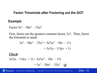 Section 13.2 factoring trinomials | PPTX