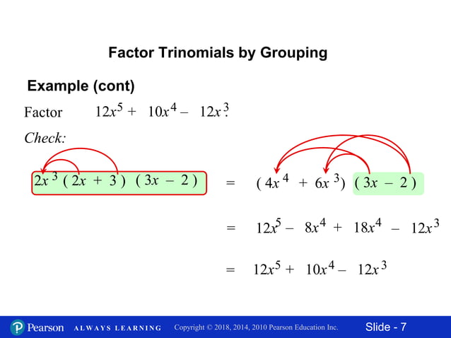 Section 13.3 factoing trinomials by grouping | PPTX