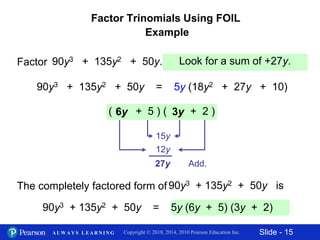 Section 13.4 factoring trinomials using the foil method | PPT