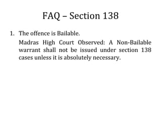 Section 138 of the negotiable instruments act | PPT