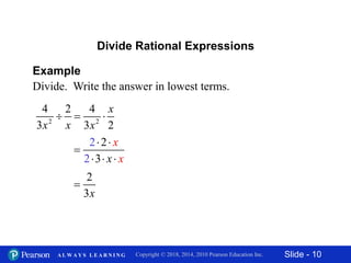 Section 14.2 multiplying and dividing rational expressions | PPT