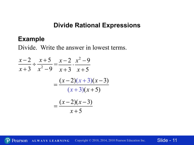 Section 14.2 multiplying and dividing rational expressions | PPT