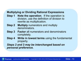 Section 14.2 multiplying and dividing rational expressions | PPTX