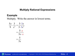 Section 14.2 multiplying and dividing rational expressions | PPT