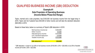 Section 199A Qualified Business Income Deduction | PPTX