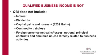 Section 199A Qualified Business Income Deduction | PPTX