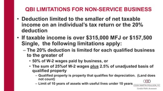 Section 199A Qualified Business Income Deduction | PPTX