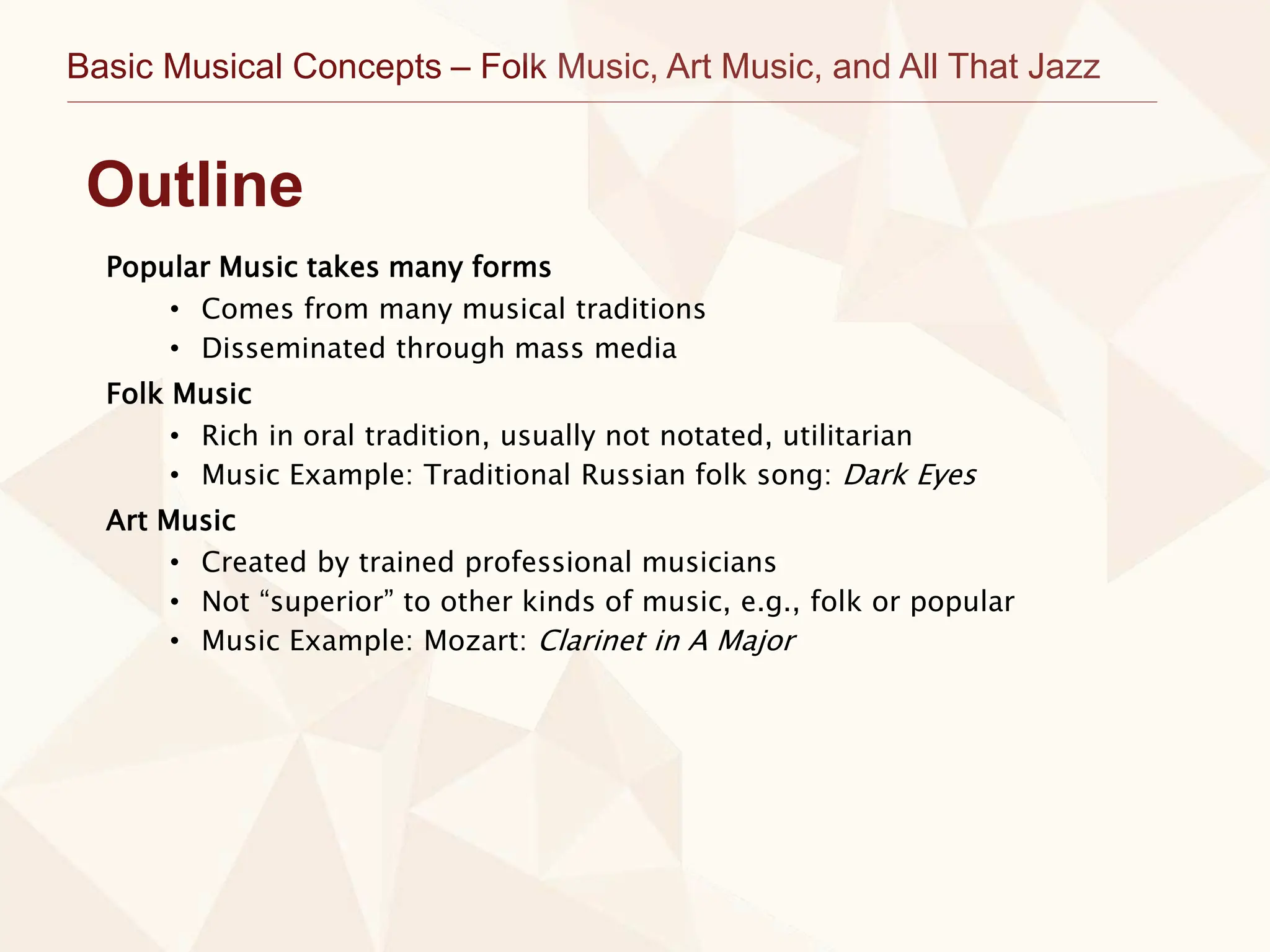 Section 1_Folk Music, Art Music, and All That Jazz.pptx