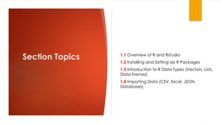 Section 1_Introduction to R for Data Cleaning.pptxsdfgdfgsdgvsdfr | PPTX