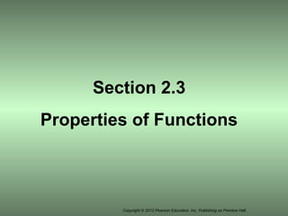 Section 2.3 properties of functions | PPT